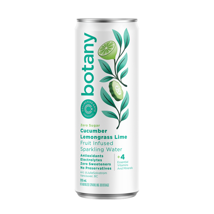 Botany Cucumber, Lemongrass & Lime Fruit Infused Sparkling Water